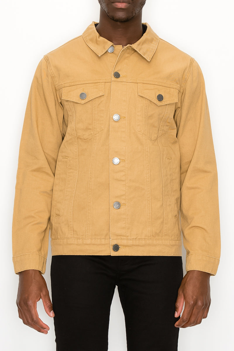 Colored denim jacket store