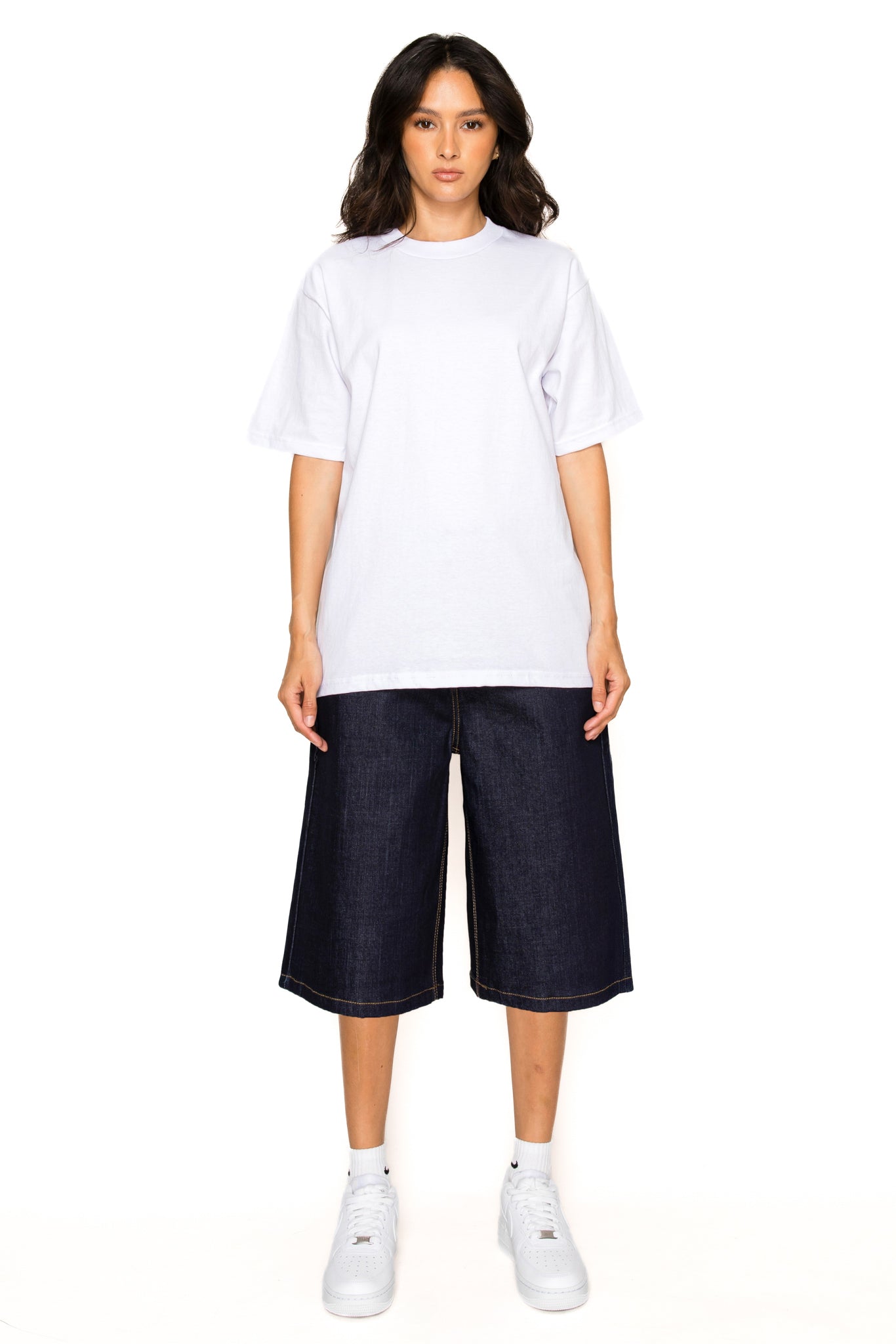 Women's Essential Baggy Raw Denim Jorts – VICTORIOUSUSA